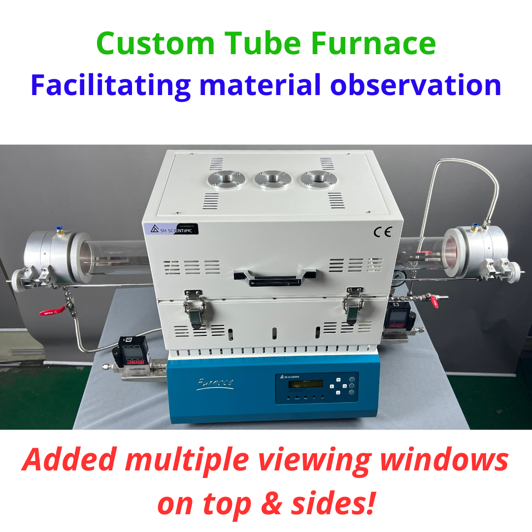 Custom Tube Furnace with Advanced View Ports for Observation